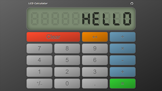 GitHub - deanwagner/calculator: LCD Calculator using an SVG Display